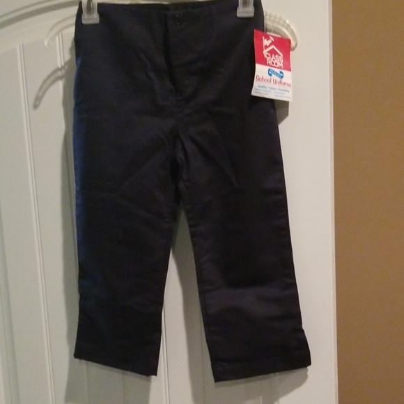 Classroom School Uniforms | Bottoms | Girls Navy Capri Uniform Pants ...